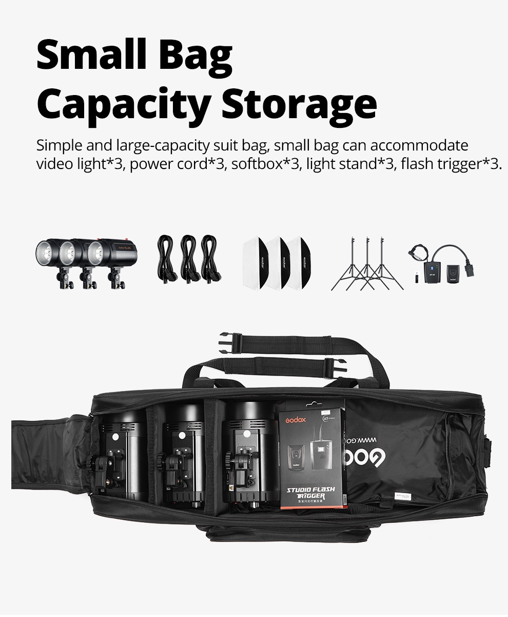 AMBITFUL Portable Carry Bag Studio Flash Light & Tripod Light Stand ...