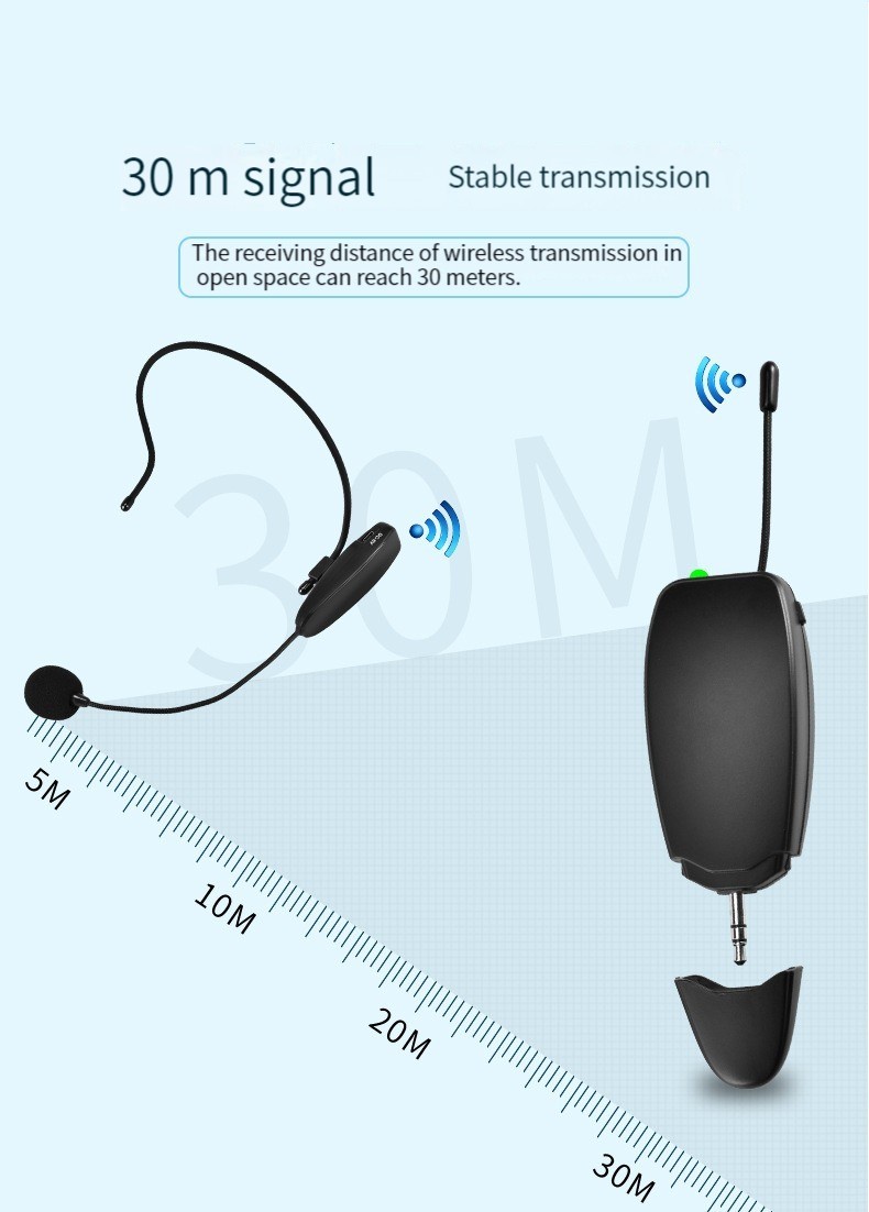 UHF Wireless Microphone Teacher Small Speaker Headset Microphone Stage ...