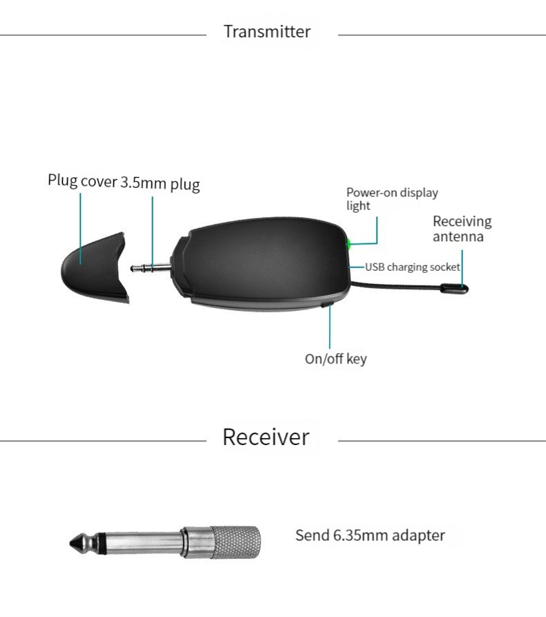 UHF Wireless Microphone Teacher Small Speaker Headset Microphone Stage ...