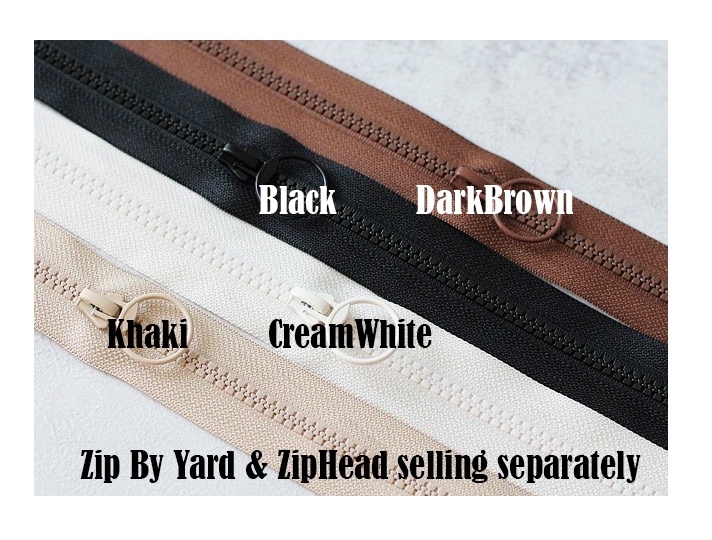 Zip Head for Size 5v / #5 RESIN Zipper (NOT Include Zipper, this link ...