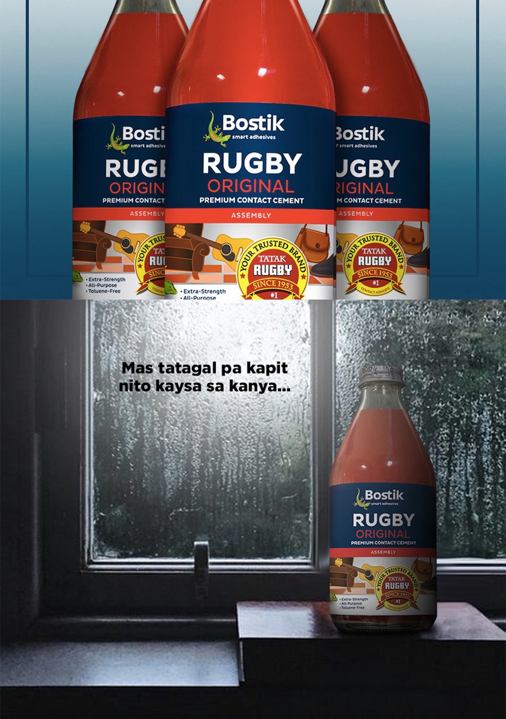 Bostik Rugby 45ML - w/ applicator (Bonding of rubber, leather, rubber ...