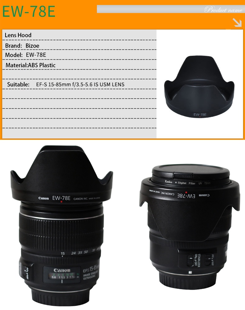 Camera Lens Hood For Canon EW-73B/EW-73C/EW-73D/EW-78D/EW-78E/EW-83E/EW-83H/EW-88C | Shopee Malaysia