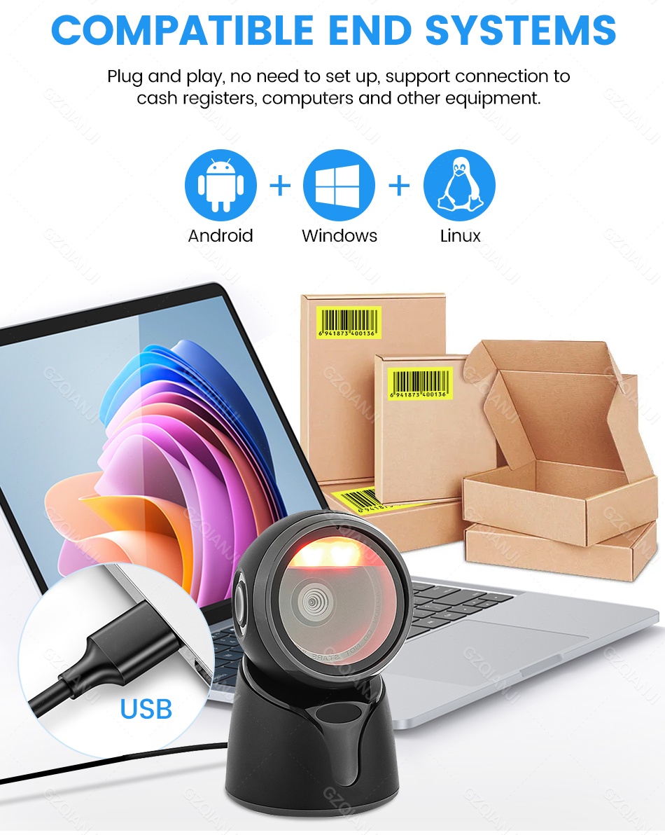 High Speed Platform 2D Barcode Scanner Image Platform Desktop Scanner ...
