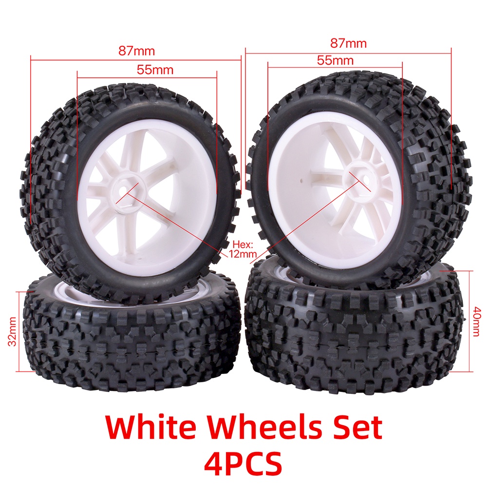 RC car wheels and tires fit for WLtoys 144001 124019 12428 124017 ...