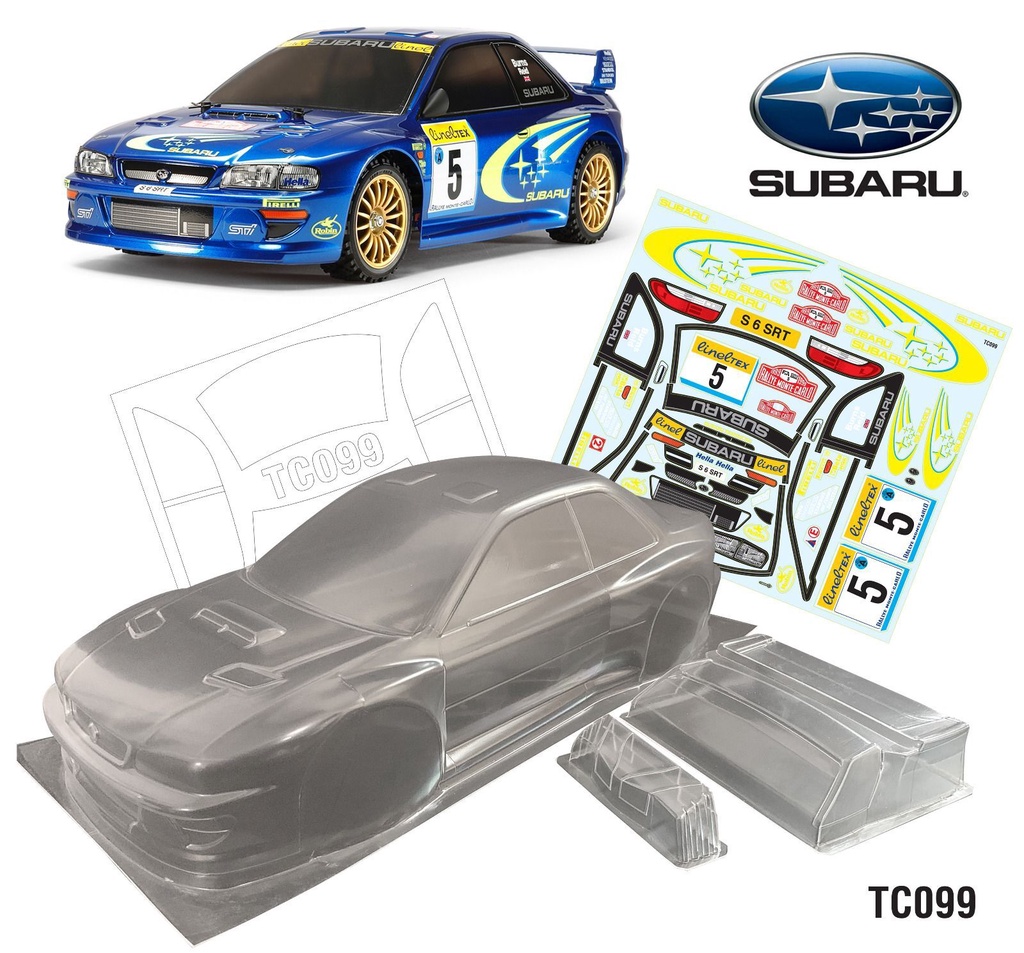 1/10 Subaru impreza WRC99 Rally RC shell body 260mm wheelbase ...