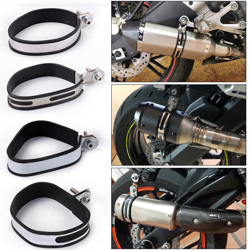 Universal Motorcycle Exhaust Muffler Silencer Hanger Hanging Clamp Ring ...