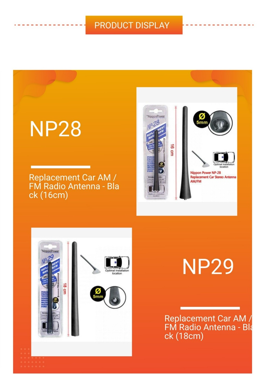 Car Roof Radio Antenna Pole Mast Perodua Myvi Alza Proton Waja Persona Vios Wish Swift (Nippon ...