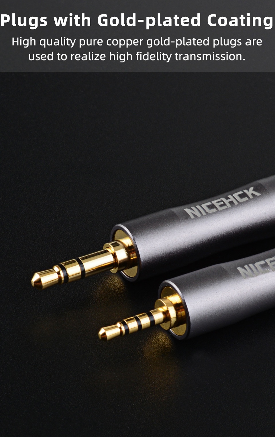NiceHCK HIFI Earphone Adapter Plug 4.4mm Female to 3.5mm 2.5mm Male ...