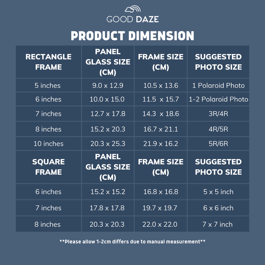 【GOOD DAZE】Wood Transparent Photo Frame Floating Glass Frame Customize ...