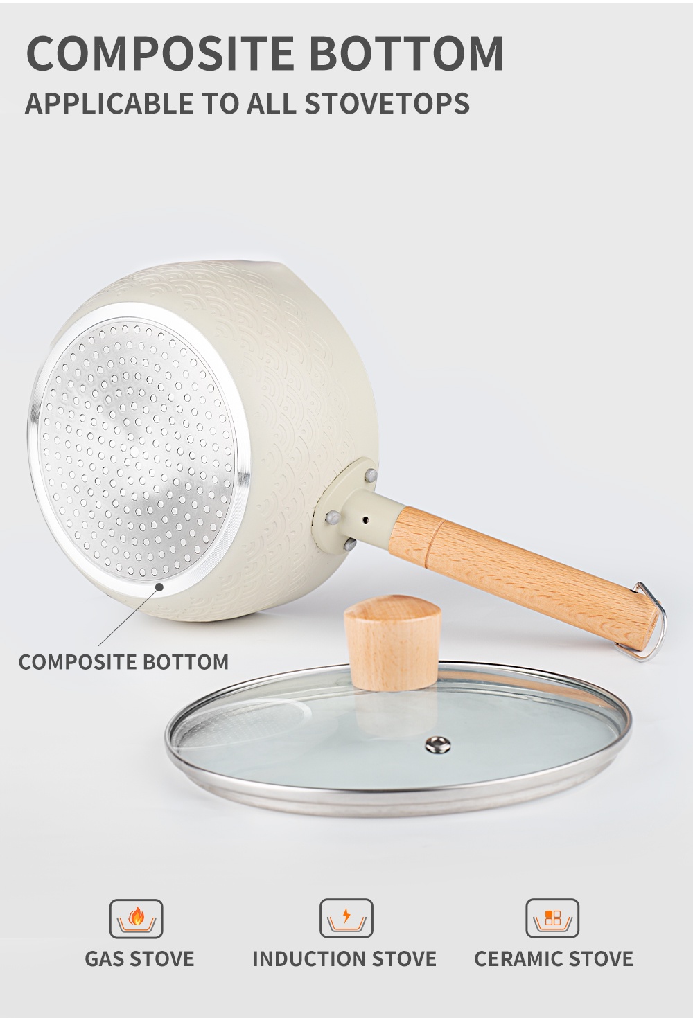 Simplus 18/20cm Yukihira Sauce Pot Non Stick Coating Gas Stove ...