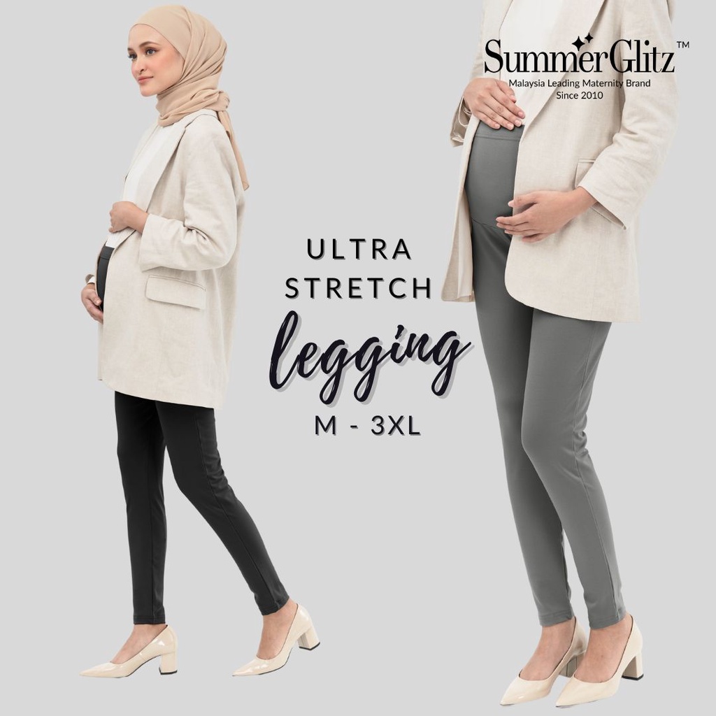SUMMERGLITZ Maternity Pants Legging Plus Size Ultra Stretch Seluar ...