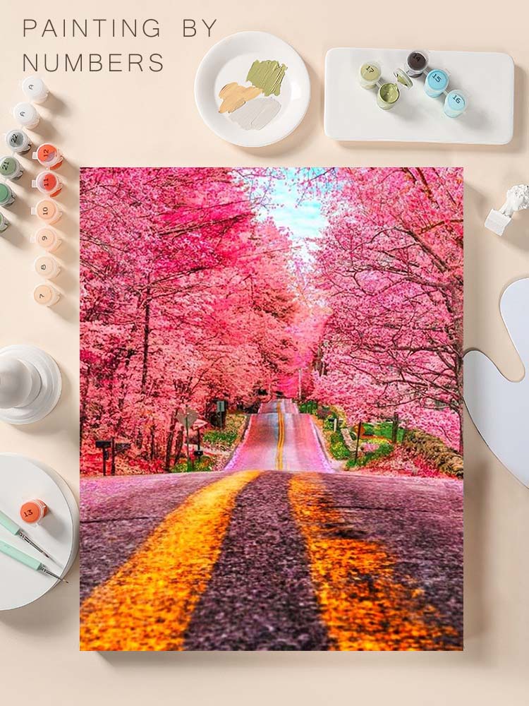 RUOPOTY 60x75cm/50x65cm/40x50cm Frame Oil Painting By Number Forest ...
