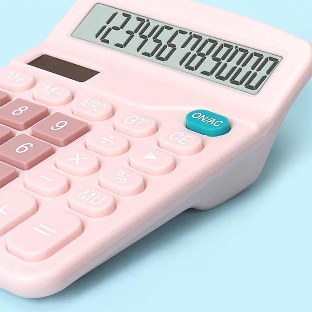 [BC] 12 Digits Calculator Dual Powered Cute Macaron Colour Solar ...