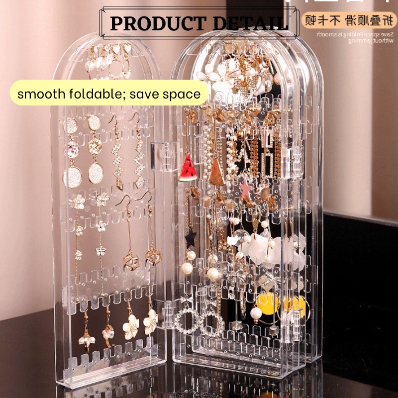 QB Earring shelf Holder, Display Showcase Stand Rack, Foldable, hanging ...