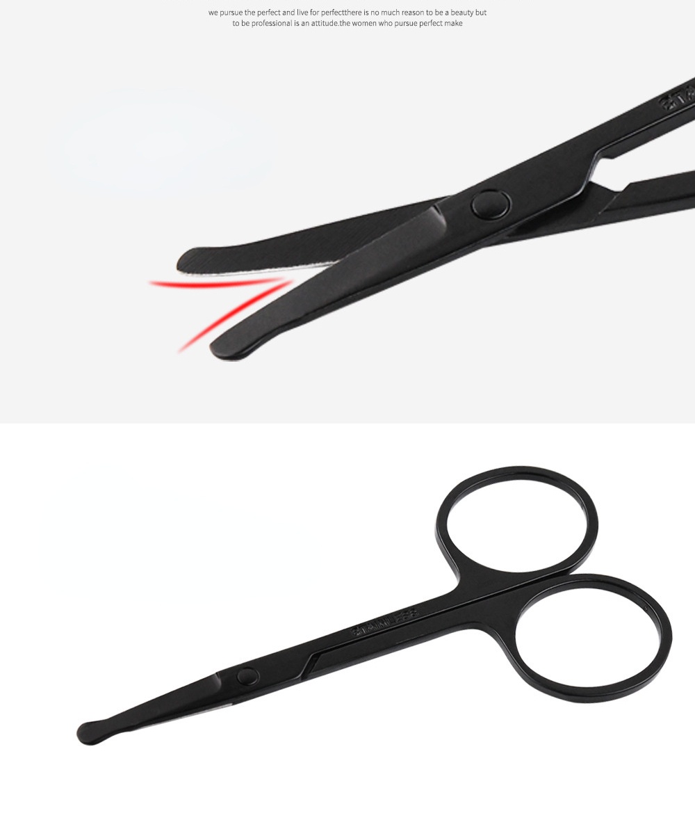 1Pcs 2.5mm Mini Portable Mustache Scissor Stainless Steel Mustache Nose ...