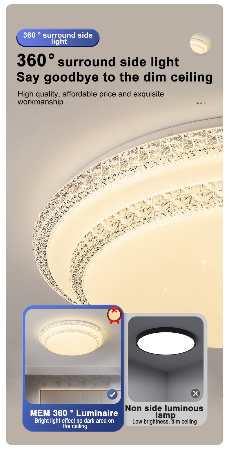 Ceiling light High-brightness LED living room ceiling light White light ...