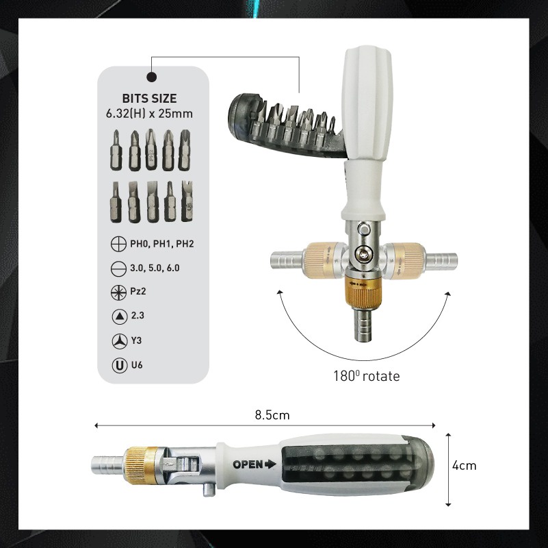 Multi-function Universal Folding Ratchet Screwdriver / Screwdriver Sets ...