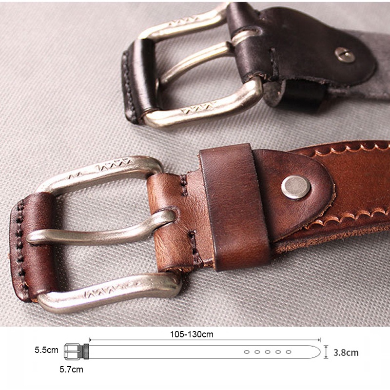 Retro Original Leather Belt For Men Soft And Tough Without Mezzanine ...