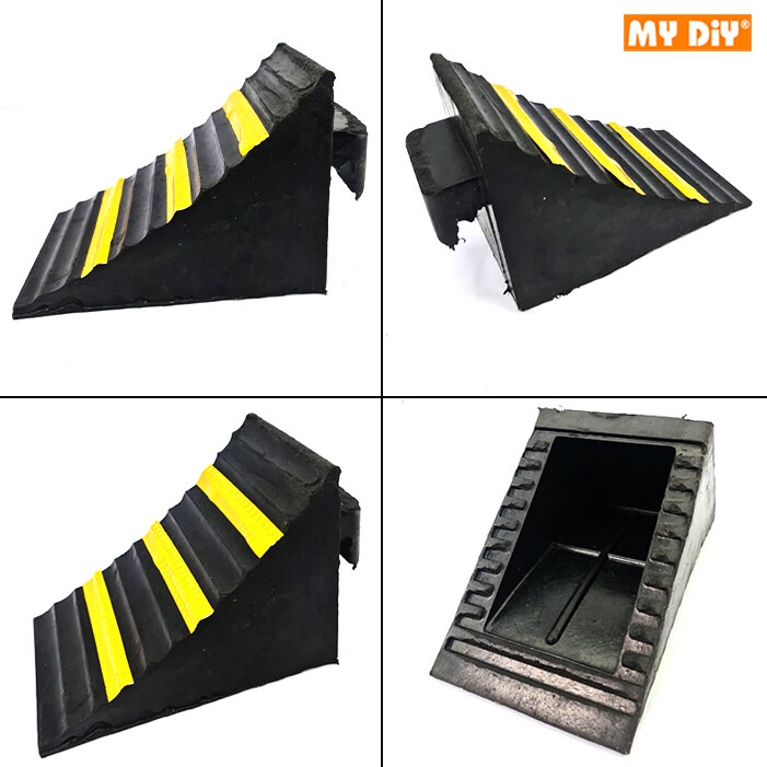 MYDIYHOMEDEPOT - 1pc Car Rubber Stopper Wheel Chock Car Park Stopper ...