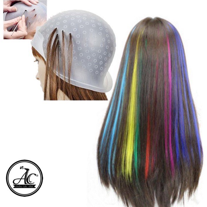 Reusable Silicone Highlight Dye Cap Hair Colouring Cap Hair Color ...