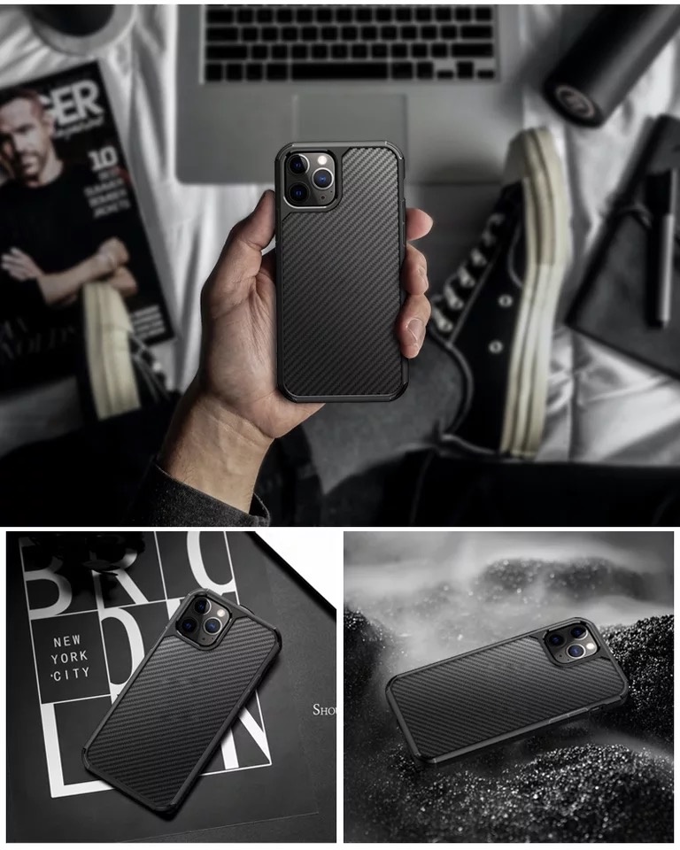 eleven2 IPAKY Carbon Fiber Matte Acrylic Shockproof Case For iPhone 16 ...