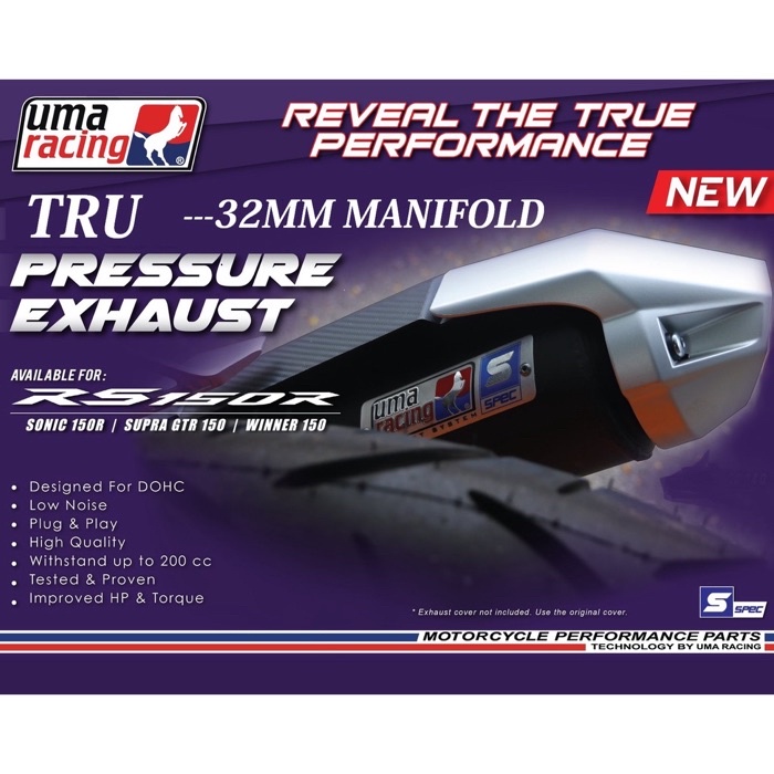 UMA RACING EXHAUST RS150R RS150 RSX150 32MM EKZOS RACING STANDAED ...