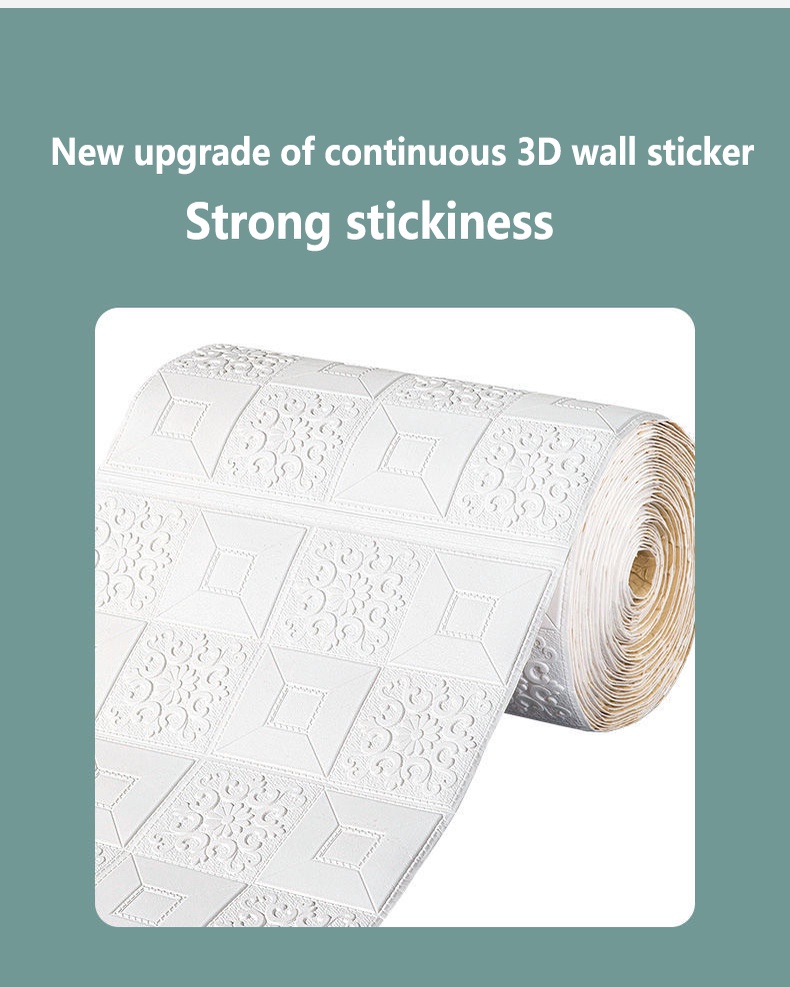 70×500cm 3D Brick Wallpaper Wall Stickers Real Home Decor DIY Self ...