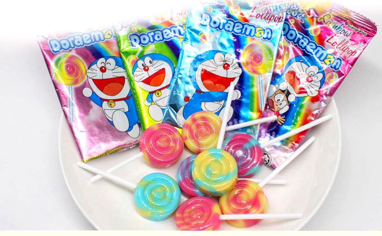 (EXP: 06/2026) Big Foot Doraemon Rainbow Lollipop Tutti Fruit Flavour ...
