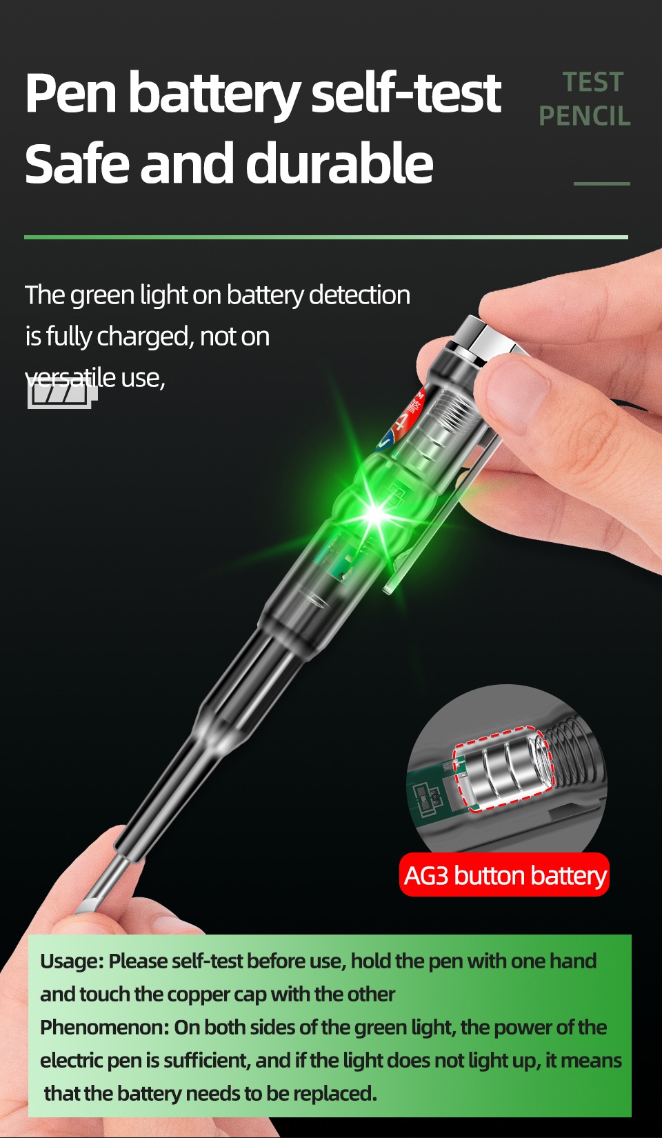 ANENG B14 24-250V Tester Electric Induced Electric Screwdriver Probe ...