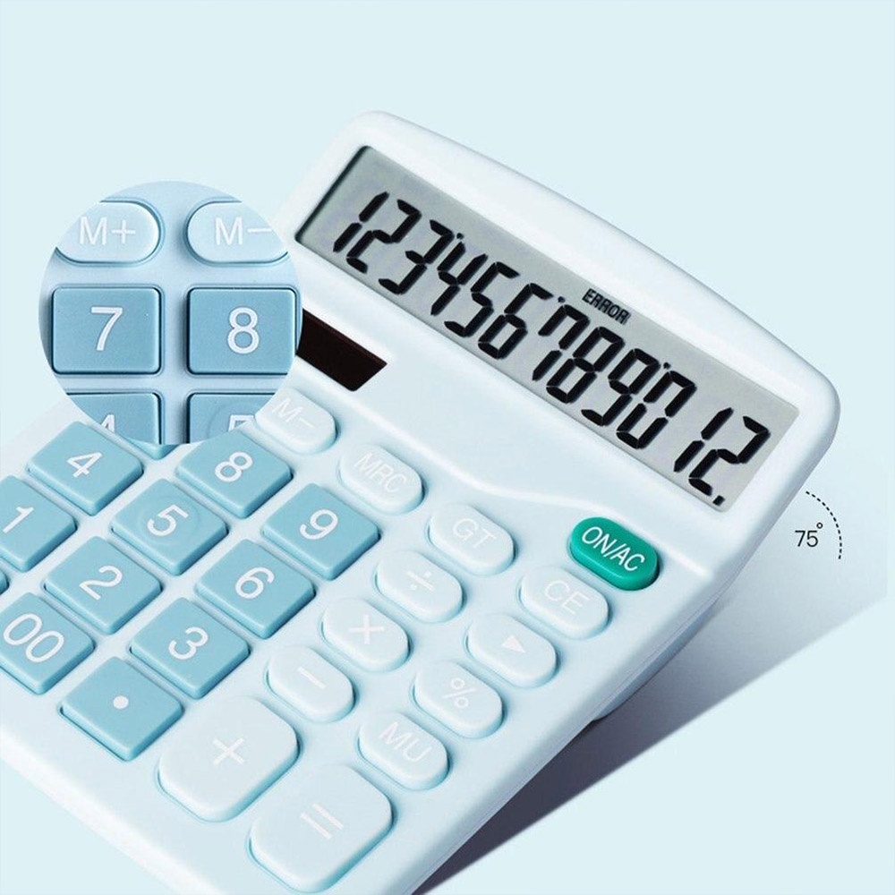 [CK] Big Display Calculator 12 Digits Solar Battery Powered Office ...