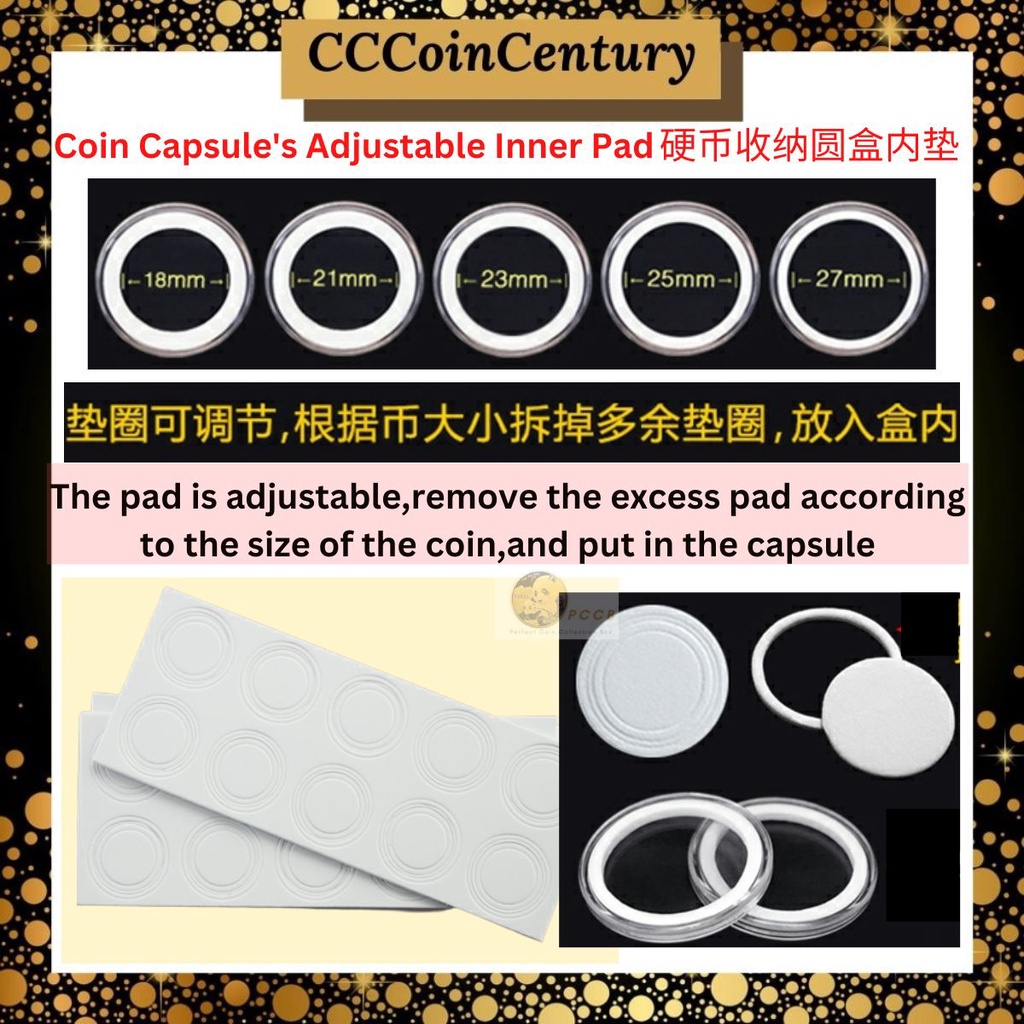 【READY STOCK KL】Coin Holder Circle Capsule / Capsule Adjustable Inner ...
