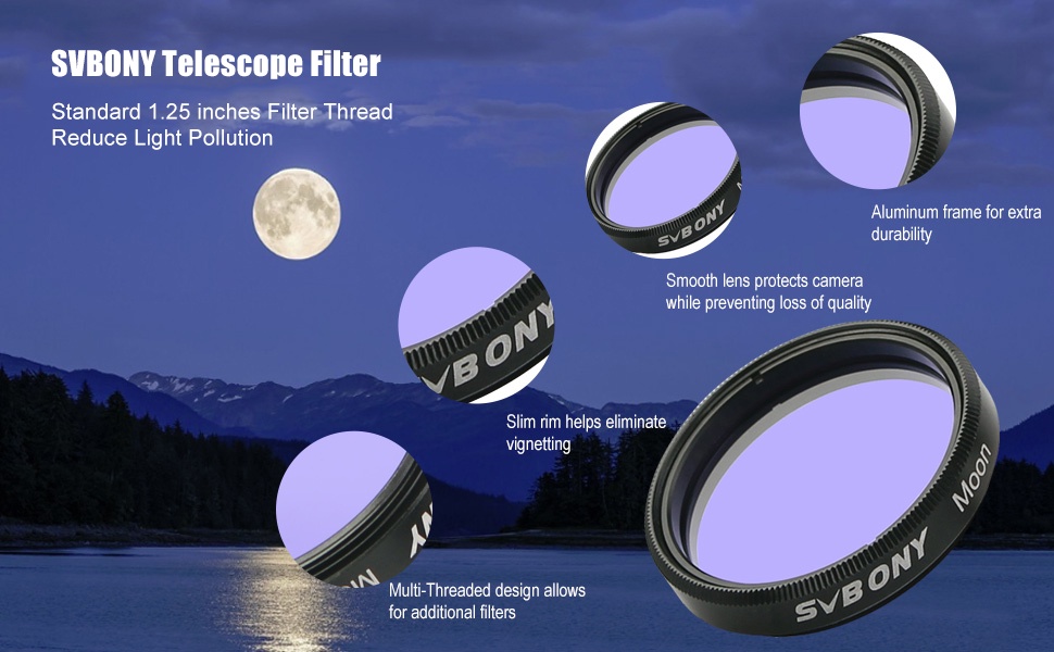 SVBONY Pure Optical Glass Telescope Moon Filter (1.25"/2") | Shopee ...
