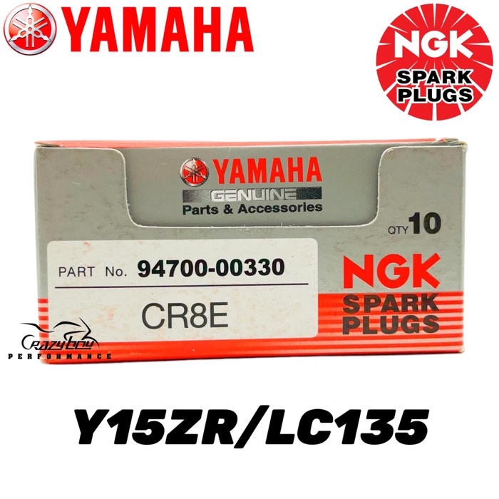 YAMAHA 100% ORIGINAL NGK SPARK PLUG CR8E FOR Y15ZR LC135 R15 MT15 FZ150 MT25 R25 XJ6 JAGUH ...