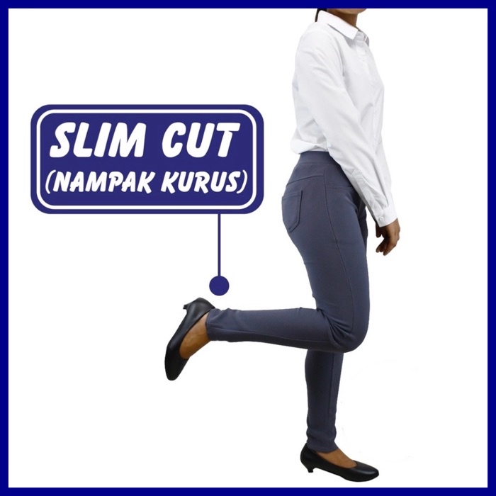 SELUAR SLEK WANITA JUMBO SIZE 914-1# SLIM FIT SLACK PANTS WOMEN URBAN ...