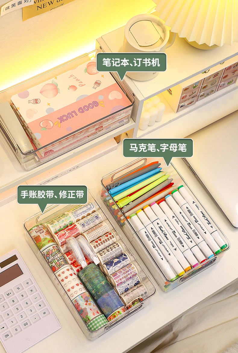 Stationary Organizer Storage Box Desktop Portable Document Stapler ...