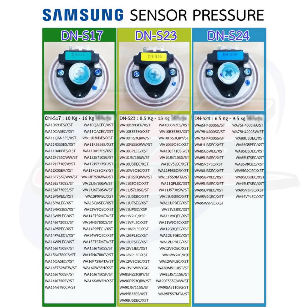 SAMSUNG WA16J6750SP WA13F5S3 DN-S17 WASHING MACHINE WATER LEVEL SENSOR ...