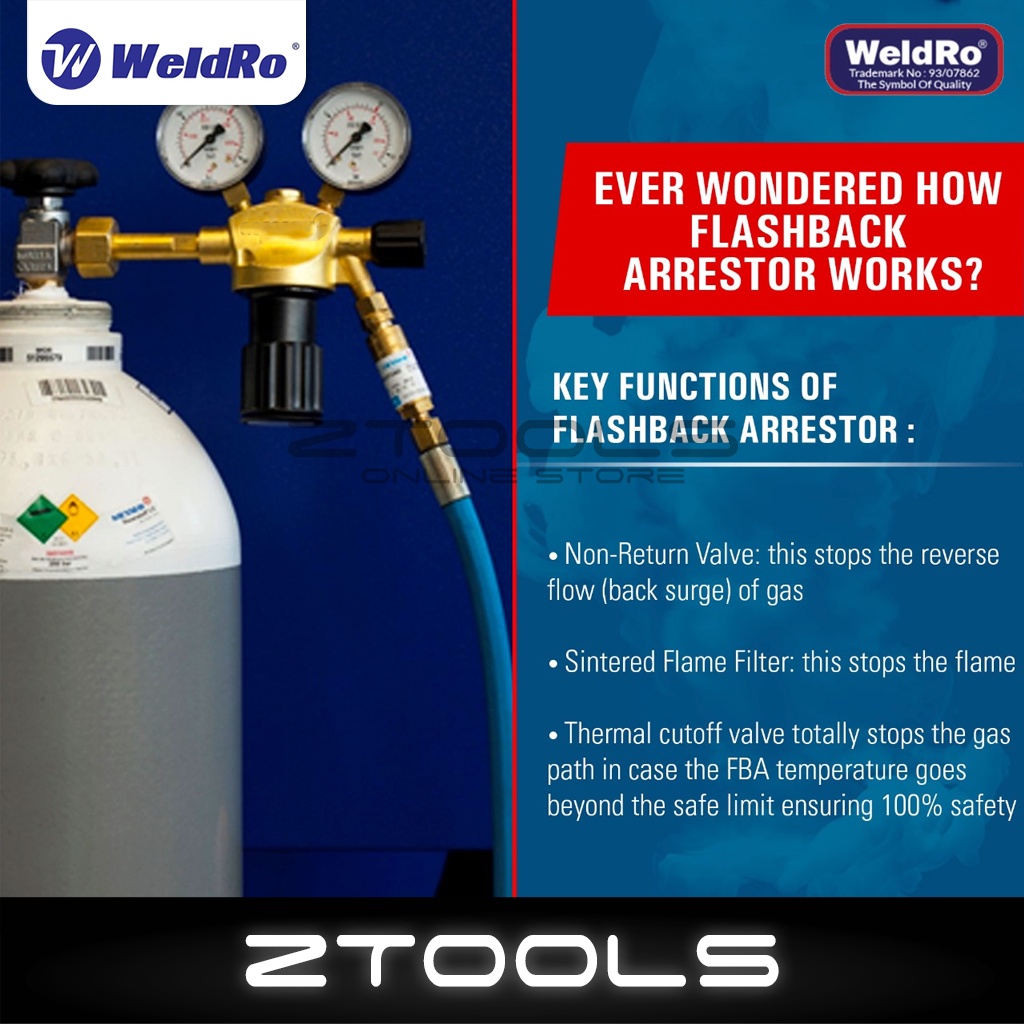 Weldro Type 288 Flashback Arrestor | Oxygen & Acetylene | Heavy Duty ...