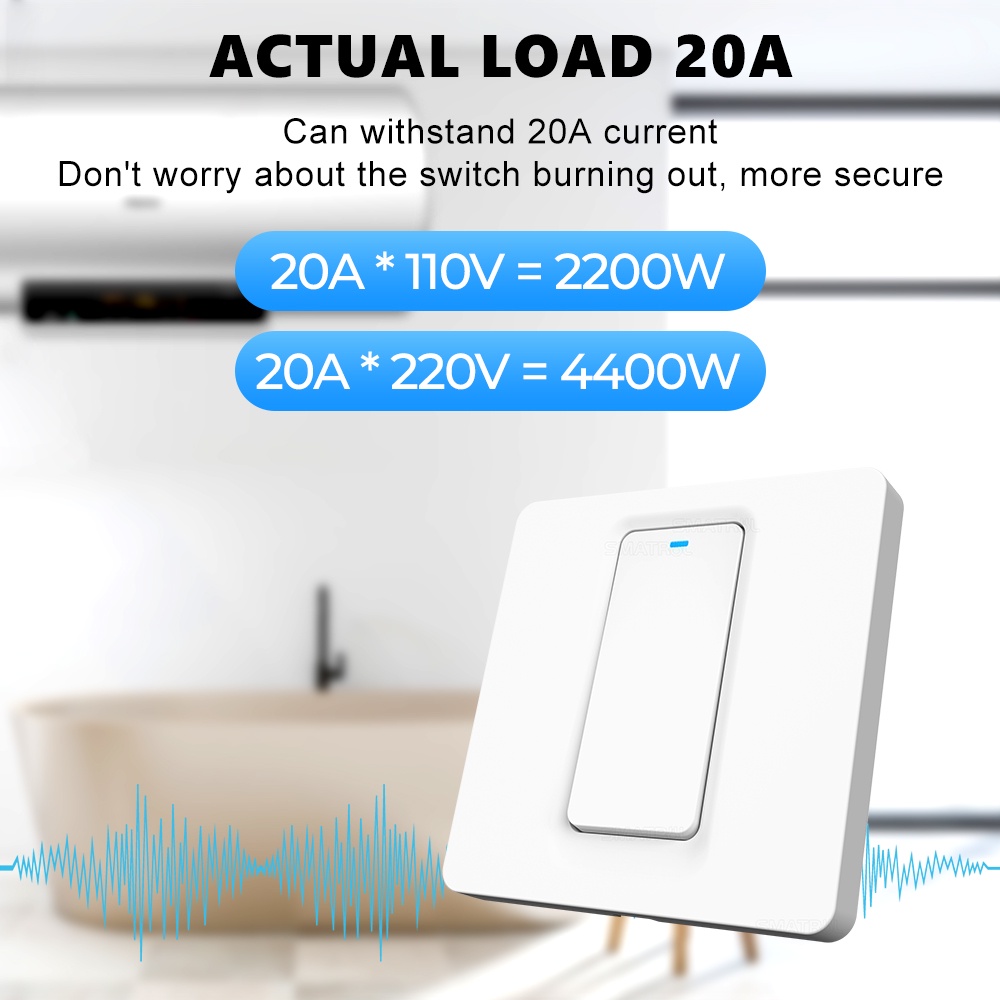 SMATRUL Tuya WiFi Smart Switch 40A/20A Remote Switch Timer Water Heater ...