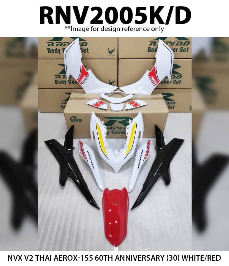 Cover Set Rapido NVX V1 V2 Yamaha 60th Anniversary White Red NVX155 ...