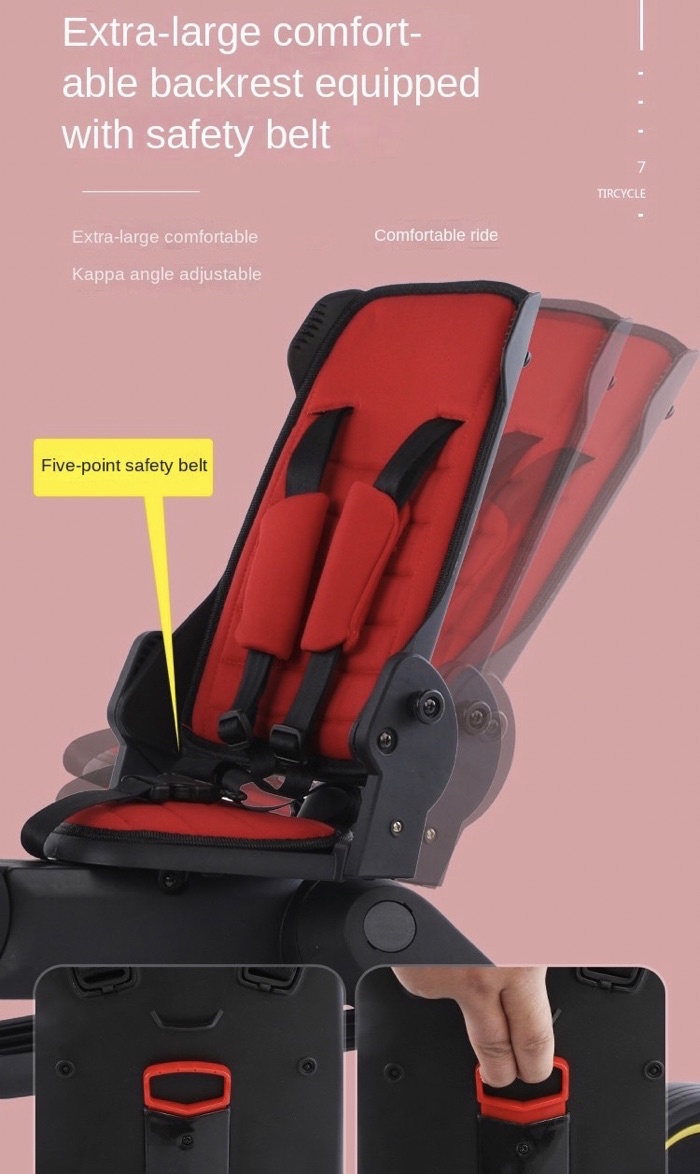 [CABIN SIZE]FEO S3 4in1 Folding Tricycle For Kids Travel Stroller Baby Stroller Lightweight ...