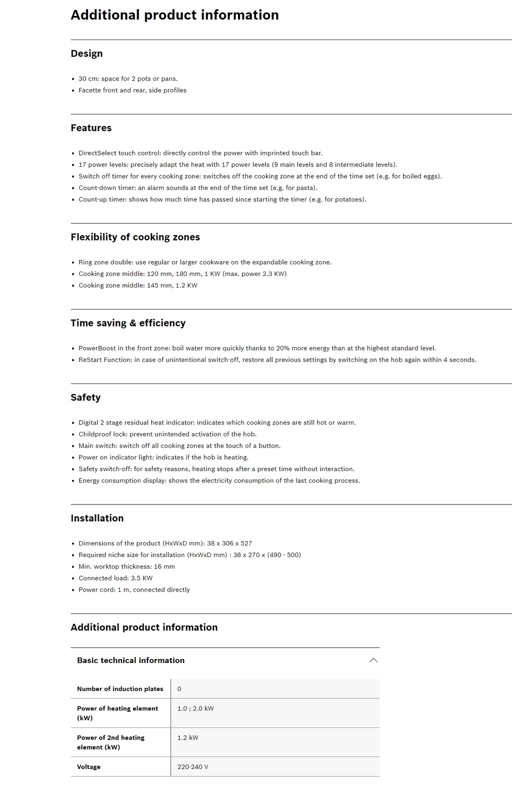 Bosch PKF375FP2E 30cm Series 6 Domino Electric Hob (Black) | Shopee ...