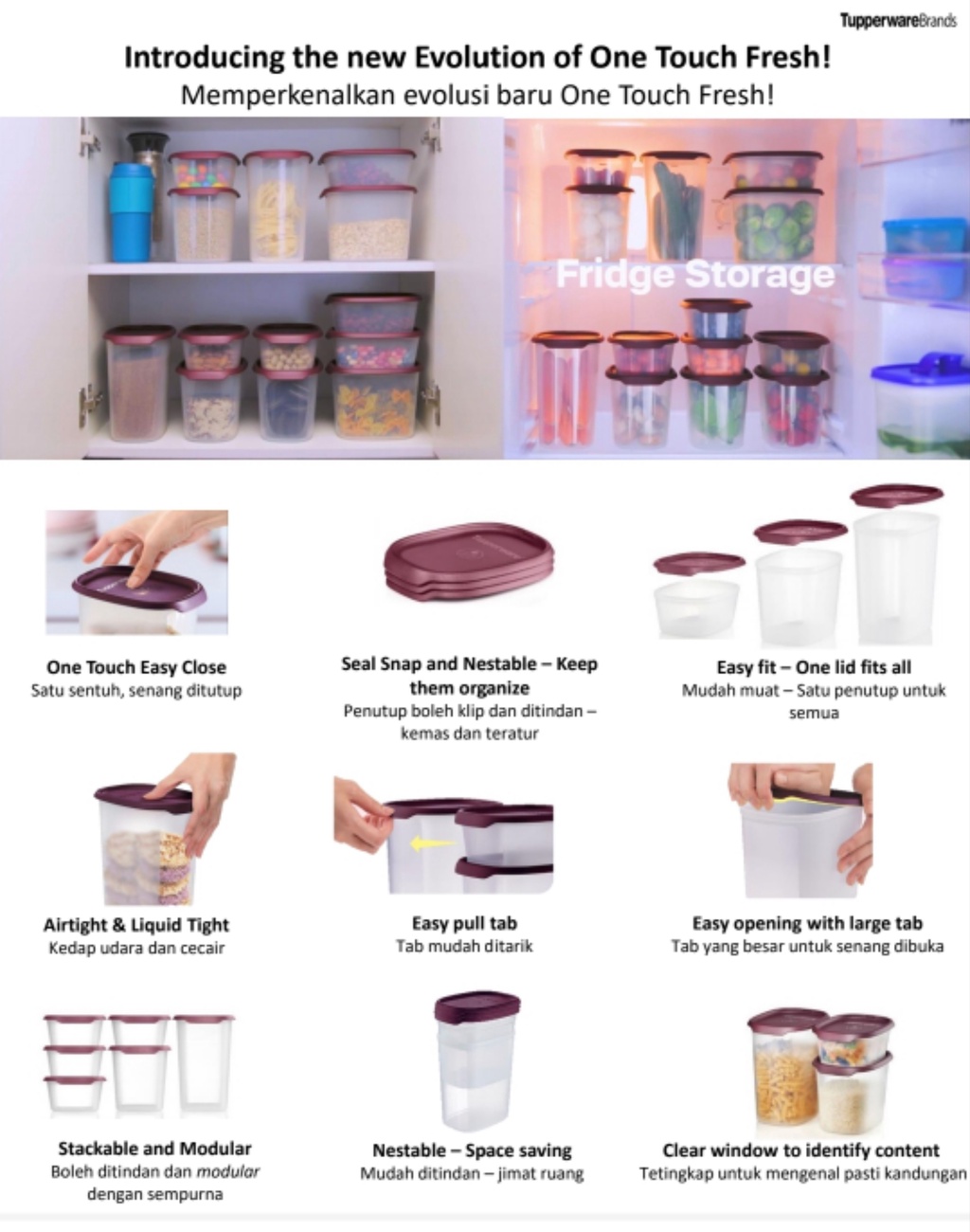 Tupperware One Touch Fresh Set | Shopee Malaysia