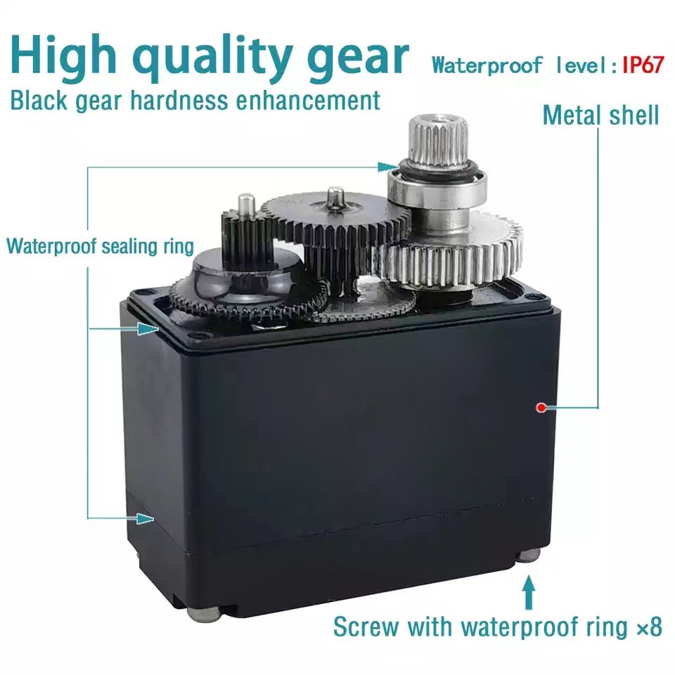 E-Power Servo 15KG 25KG 35KG Waterproof Servo Motor Metal Gear Servo ...