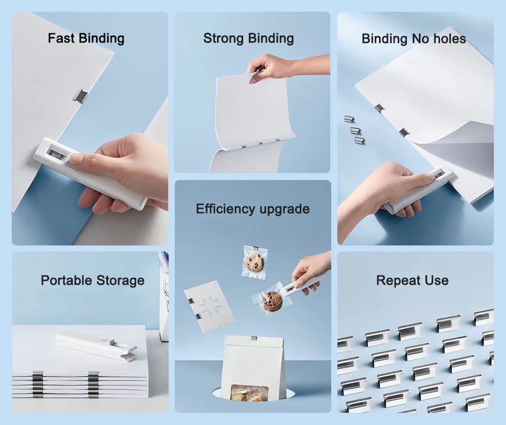 Xiaomi Mijia Kaka Cool Pusher Hand Paper Clipper With 168 Refills Metal ...