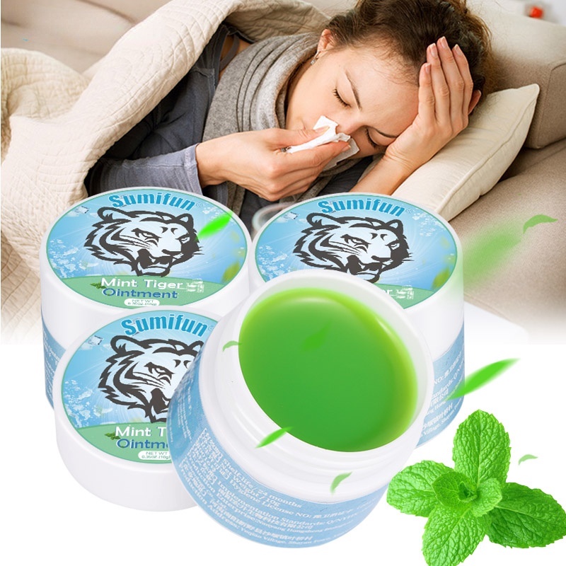 Tiger Balm Cooling Oil Mint Ointment Treat Colds Headaches Nasal ...