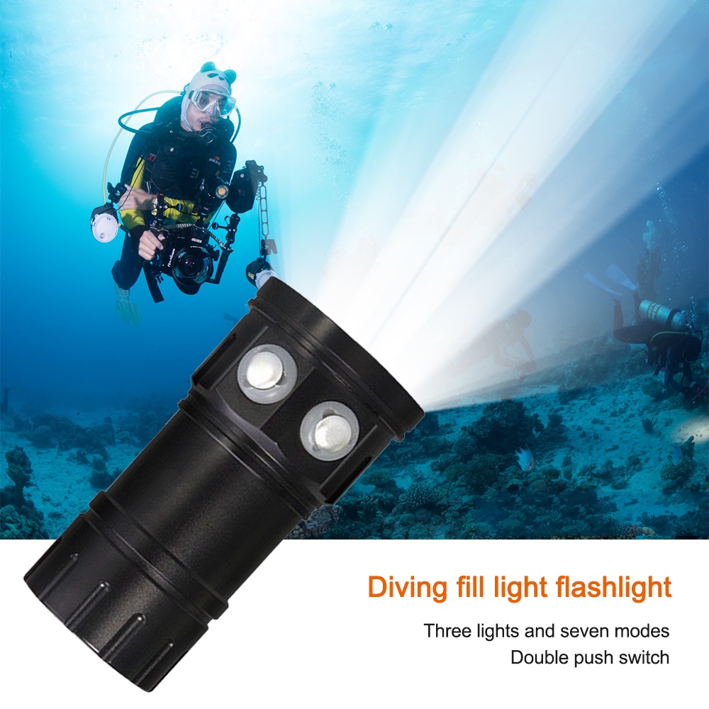 Asafee 20000LM Powerful Super Bright High Power LED Diving Flashlight ...