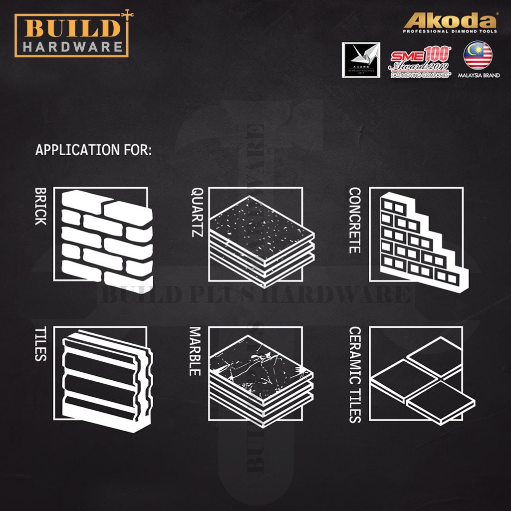 AKODA Diamond Blades A3 AS04-S108P Heavy Duty Diamond Cutting 4" 钻石割片 ...