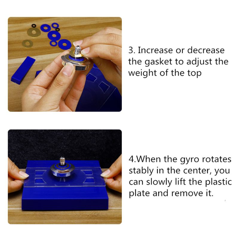 Kids Funny Magnetic Spinning Top Levitation Magic Gyro Gyroscope ...