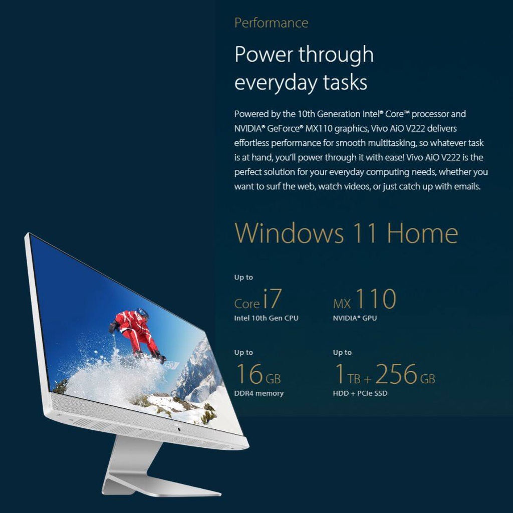 ASUS VIVO AIO 22 (V222GA) Celeron J4025, Pentium J5040/4GB/256GB/21.5 ...