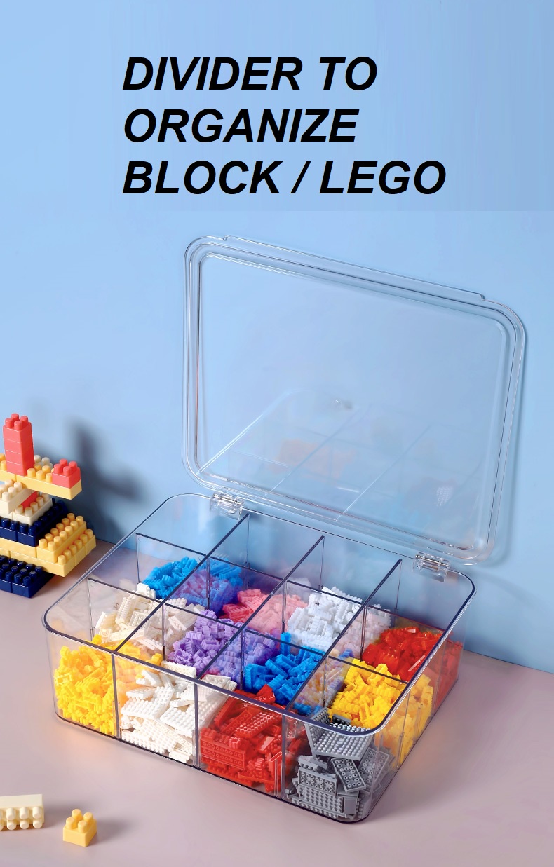 Toy Doll Stationary Building Block LEGO Storage Box Display Transparent ...